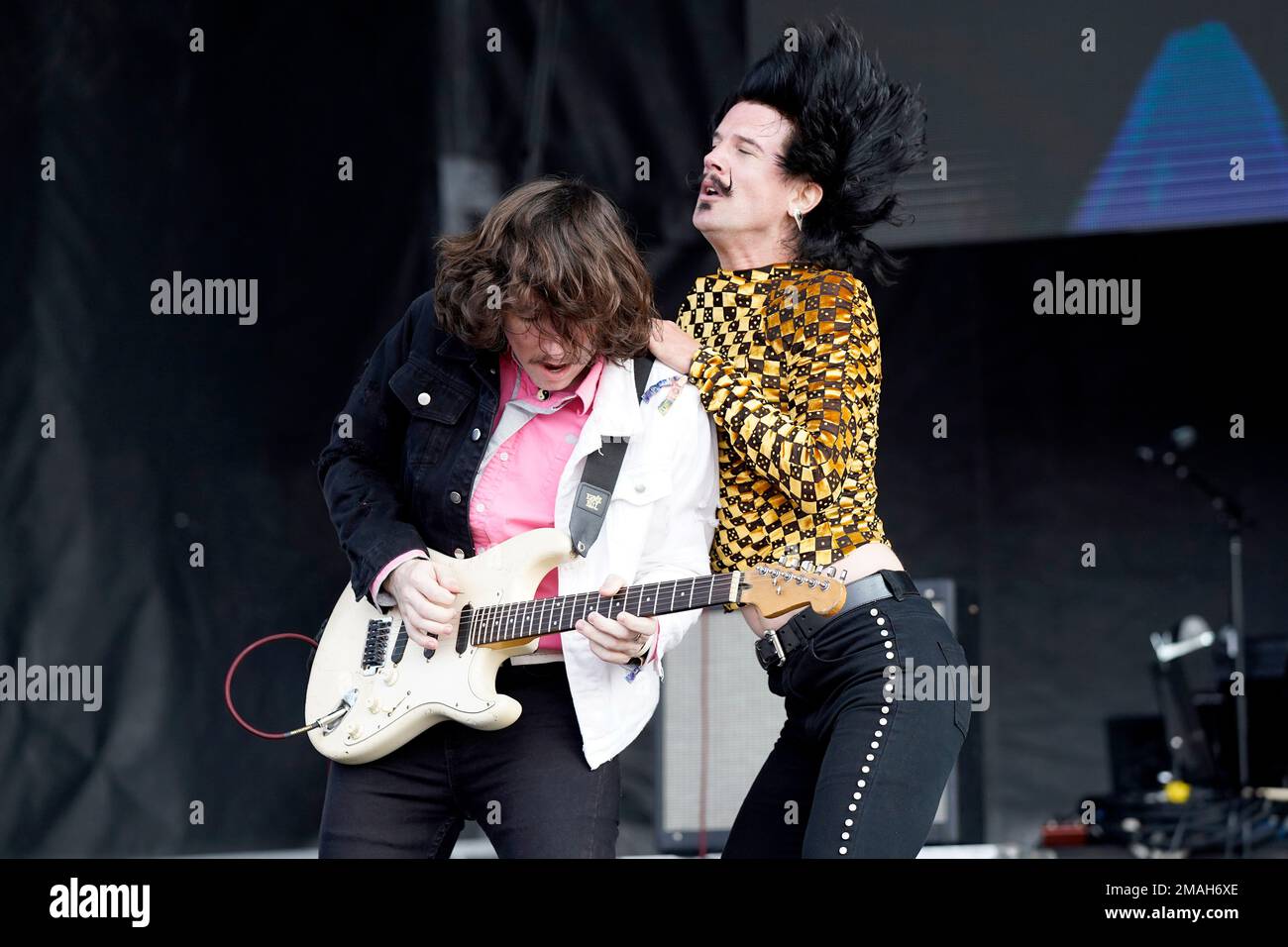 Loren Turner, left, and Eric Nally of Foxy Shazam performs on day one ...