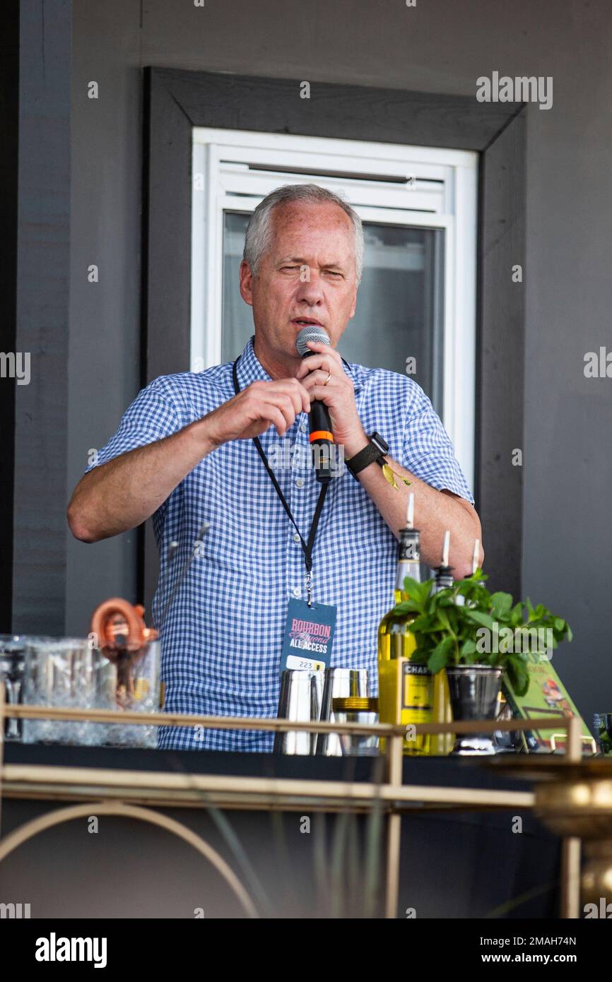 Louisville Mayor Greg Fischer is seen at Bourbon and Beyond Music ...