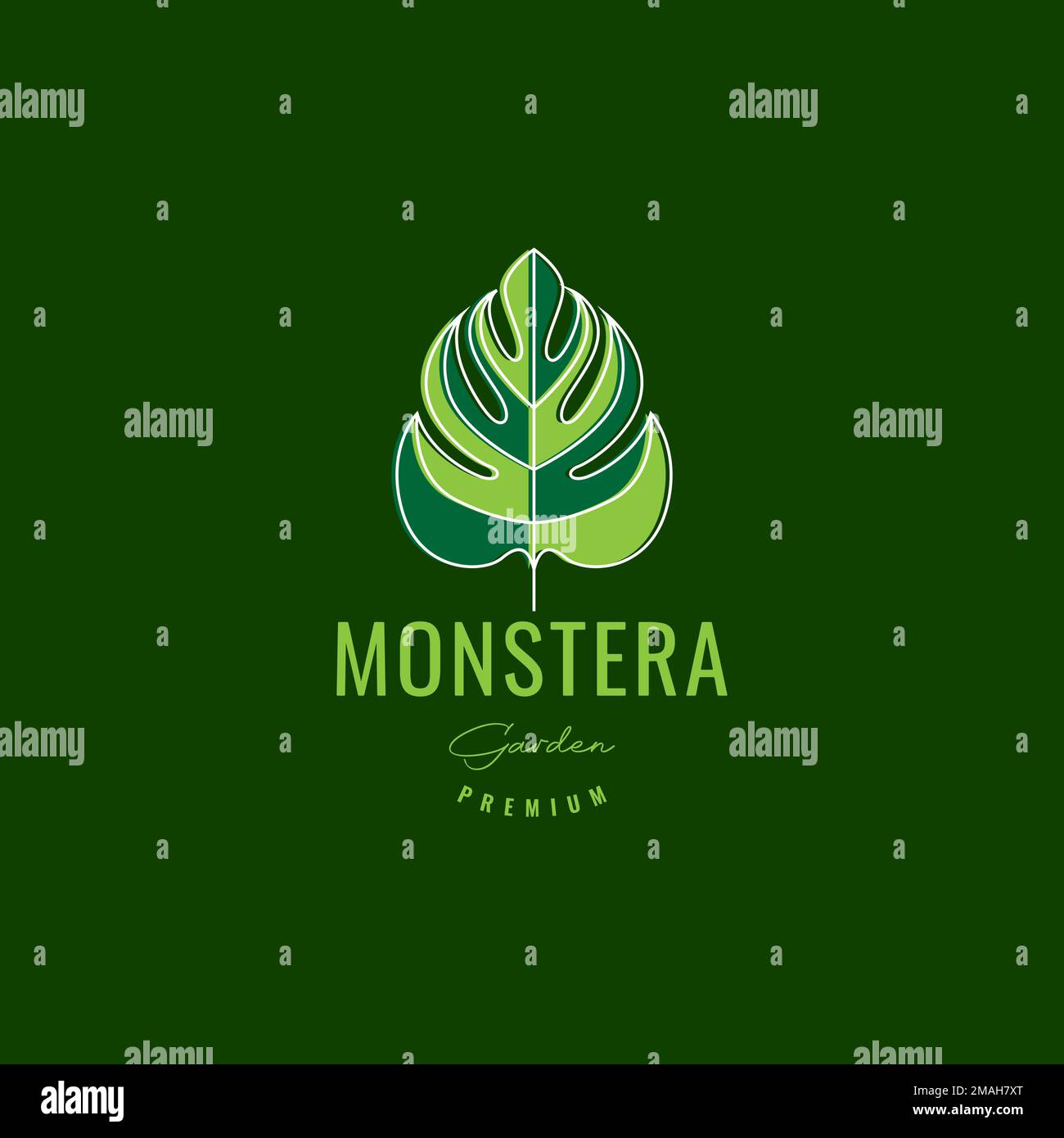 Collection monstera leaf logo hi-res stock photography and images - Alamy