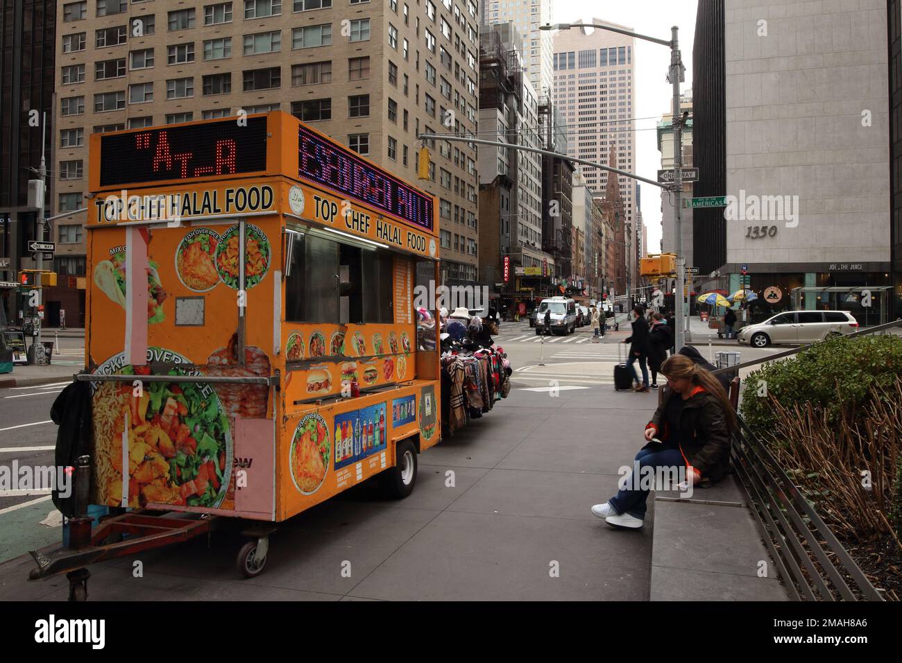 Orange food cart hi-res stock photography and images - Alamy