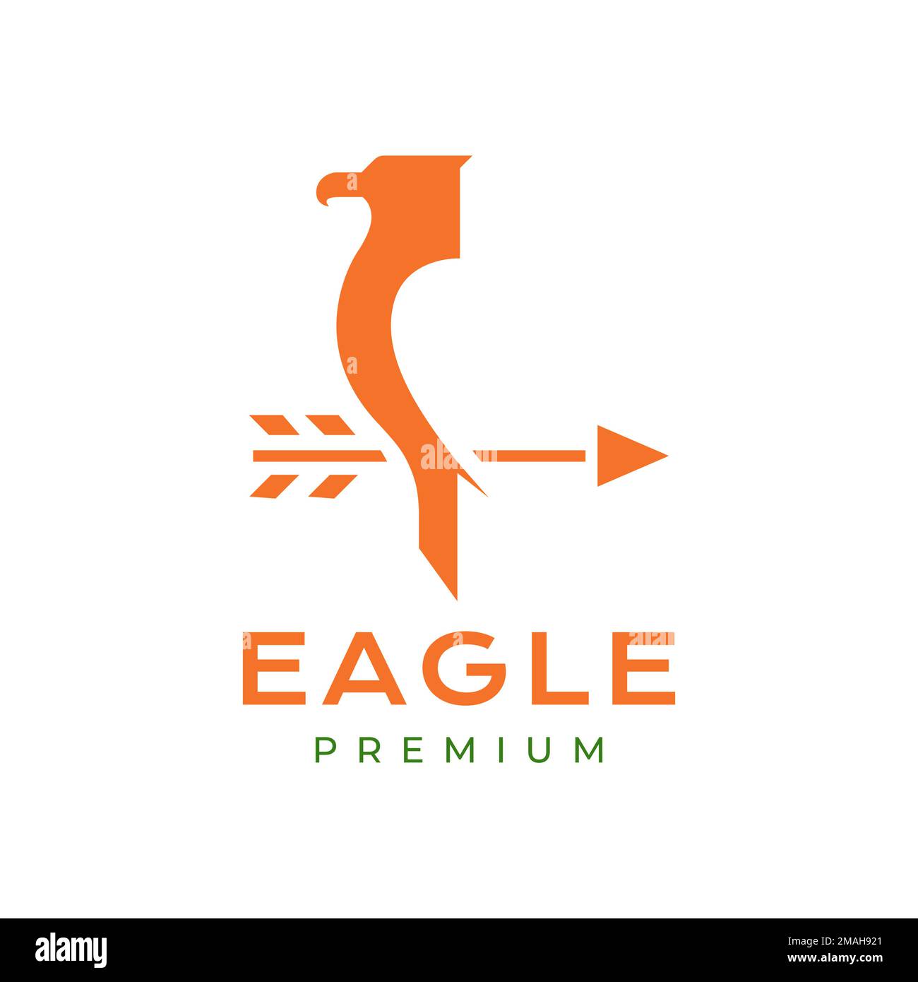 eagle perched arrows focus hunting logo design vector icon illustration template Stock Vector ...