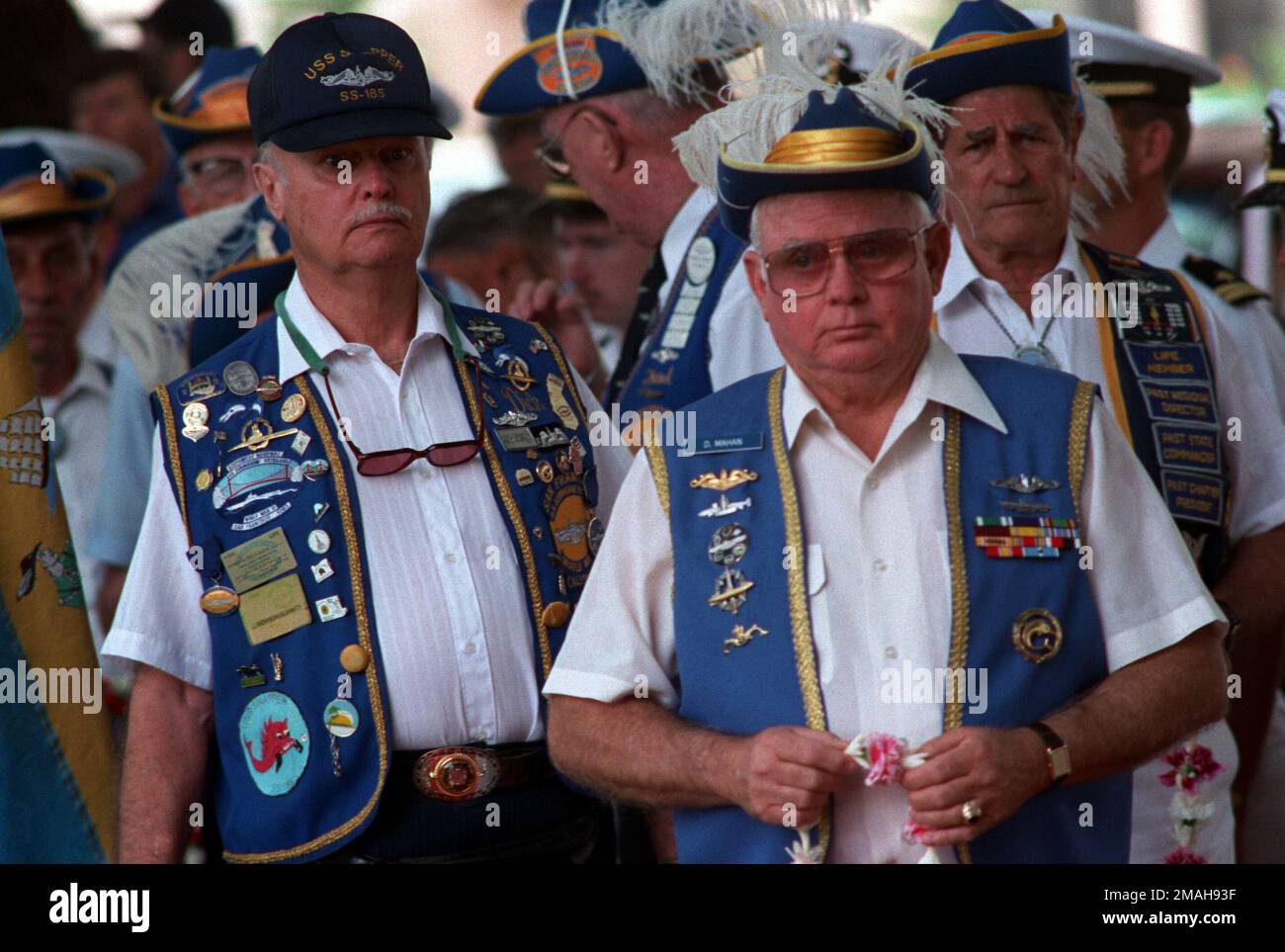 World War II submarine veterans take part in a ceremony honoring their ...
