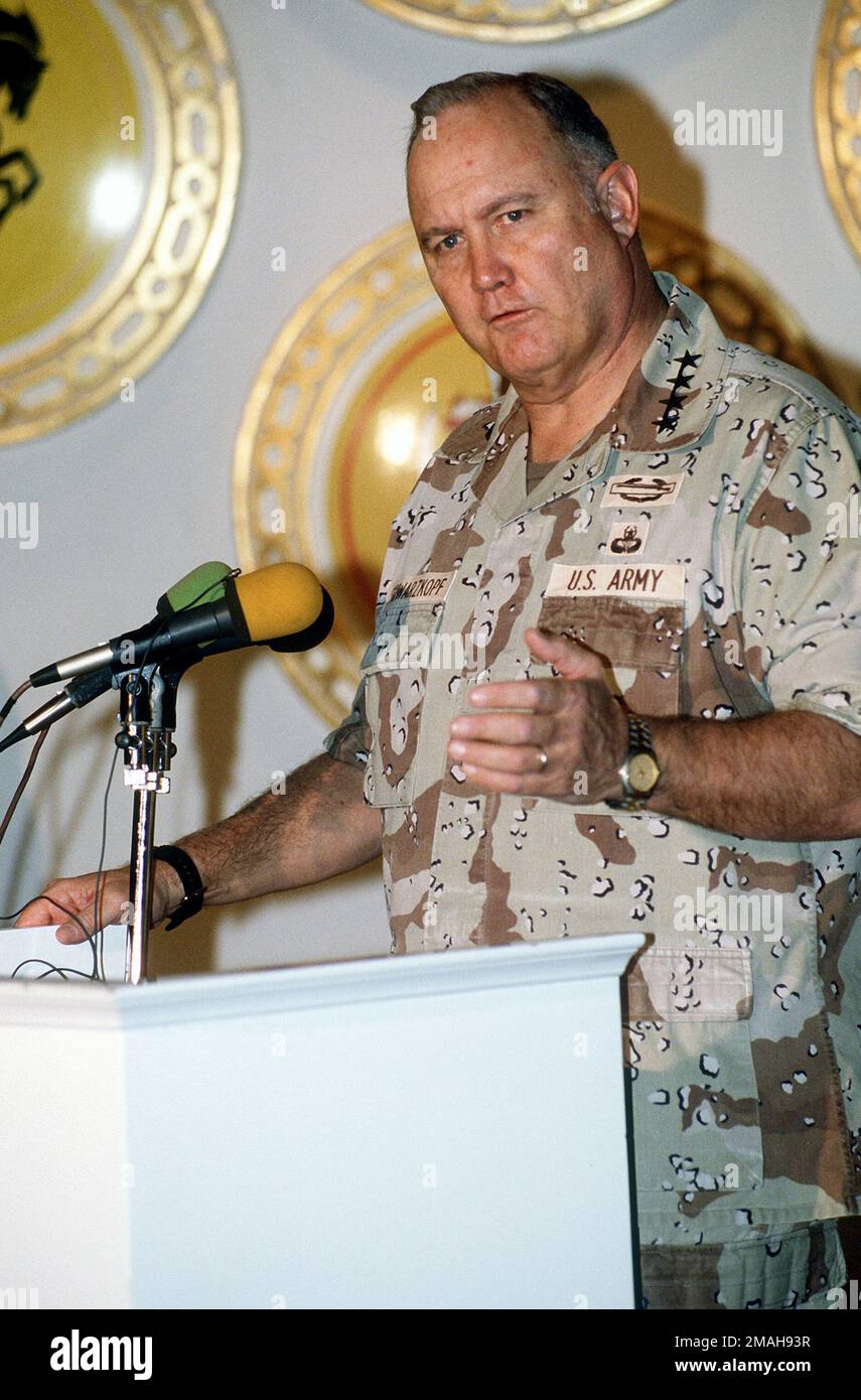 GEN. Norman Schwarzkopf, commander-in-chief, U.S. Central Command ...
