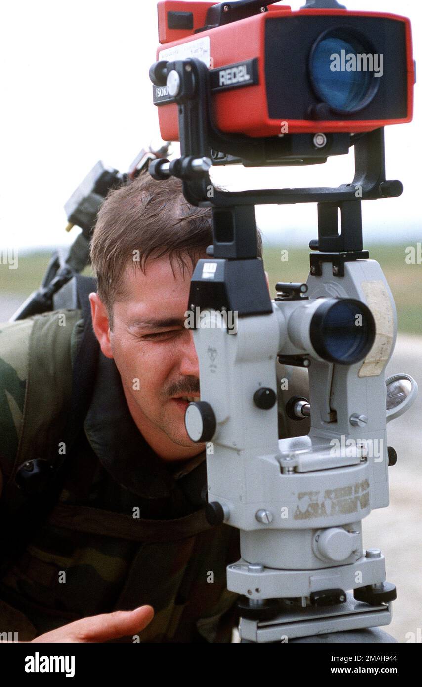 MASTER SGT. Robert Ellis, a surveyor with the 554th Civil Engineering ...