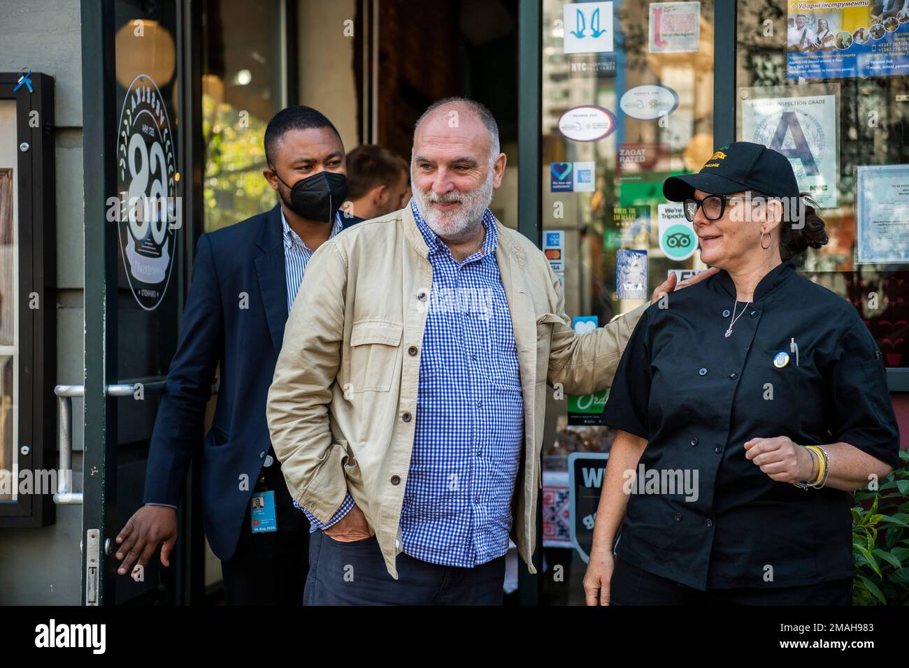 Jose Andres, founder of World Central Kitchen exits Veselka with chef ...