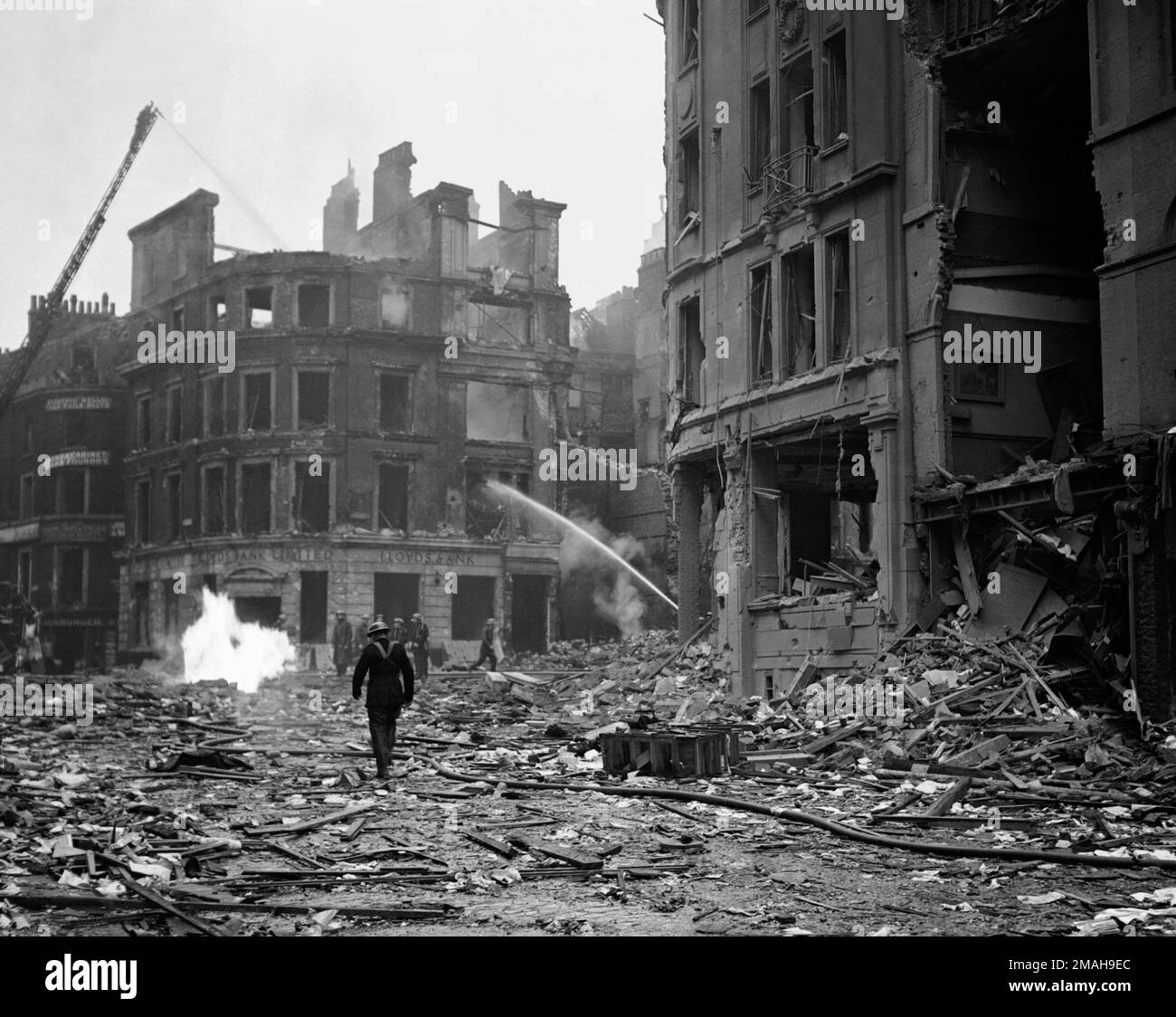 FILE - Air raid damage scene near London Bridge, in the City of London ...
