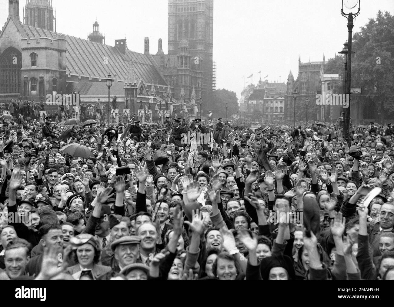 FILE - A section of the gigantic crowd which assembled in Parliament ...
