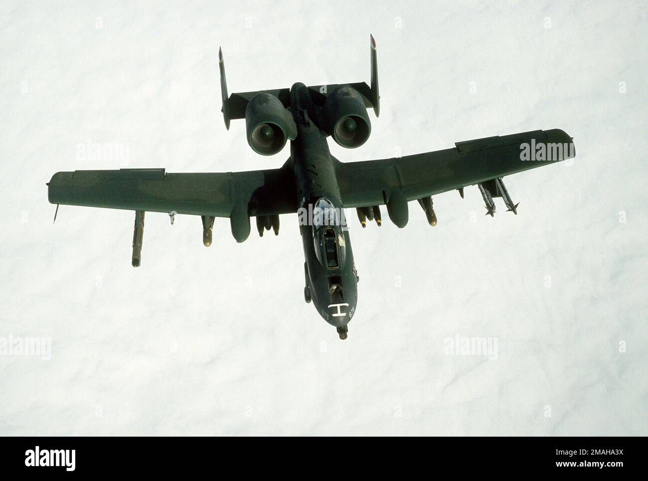 An A-10A Thunderbolt II aircraft takes part in a mission during ...