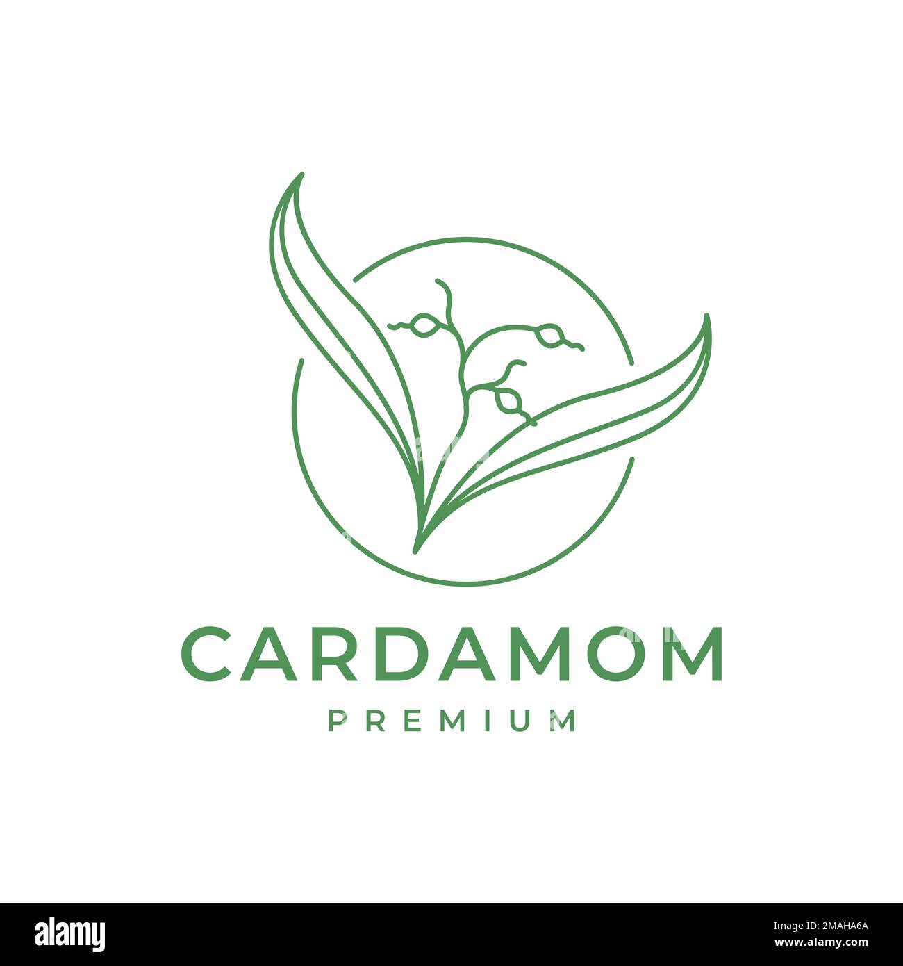 cardamom seed spice cooking food kitchen line minimal logo design ...