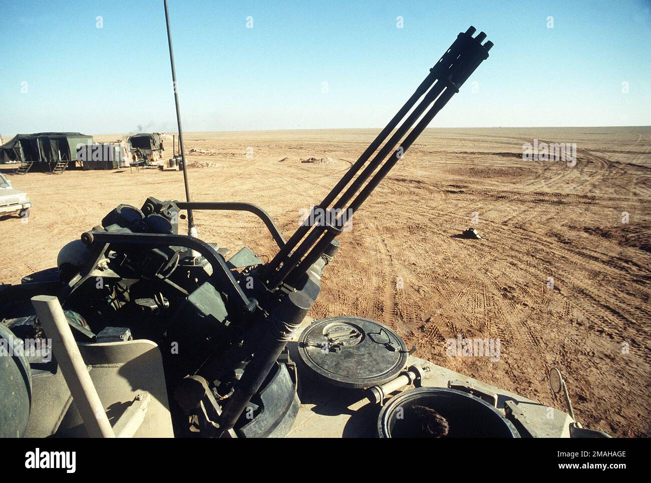 The 20mm M-168 Vulcan gun on an M-163A1 self-propelled anti-aircraft ...
