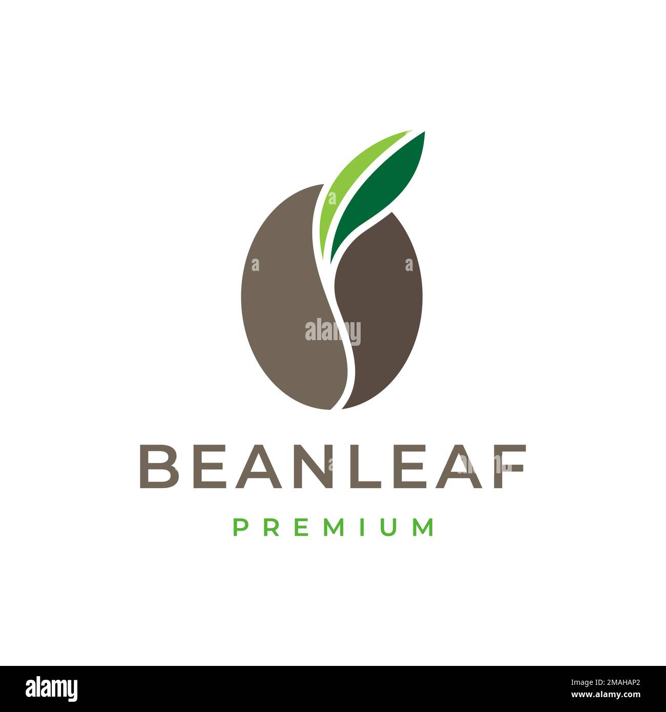 shoots coffee bean aroma quality colored logo design vector icon ...