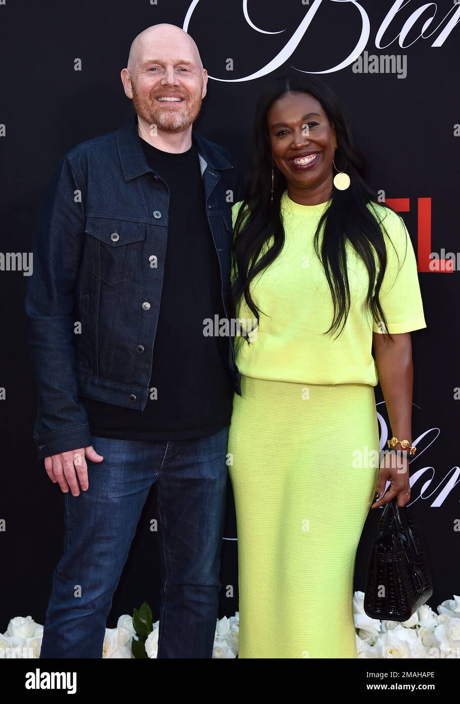 Bill Burr and Nia Renee Hill arrive at the premiere of "Blonde ...