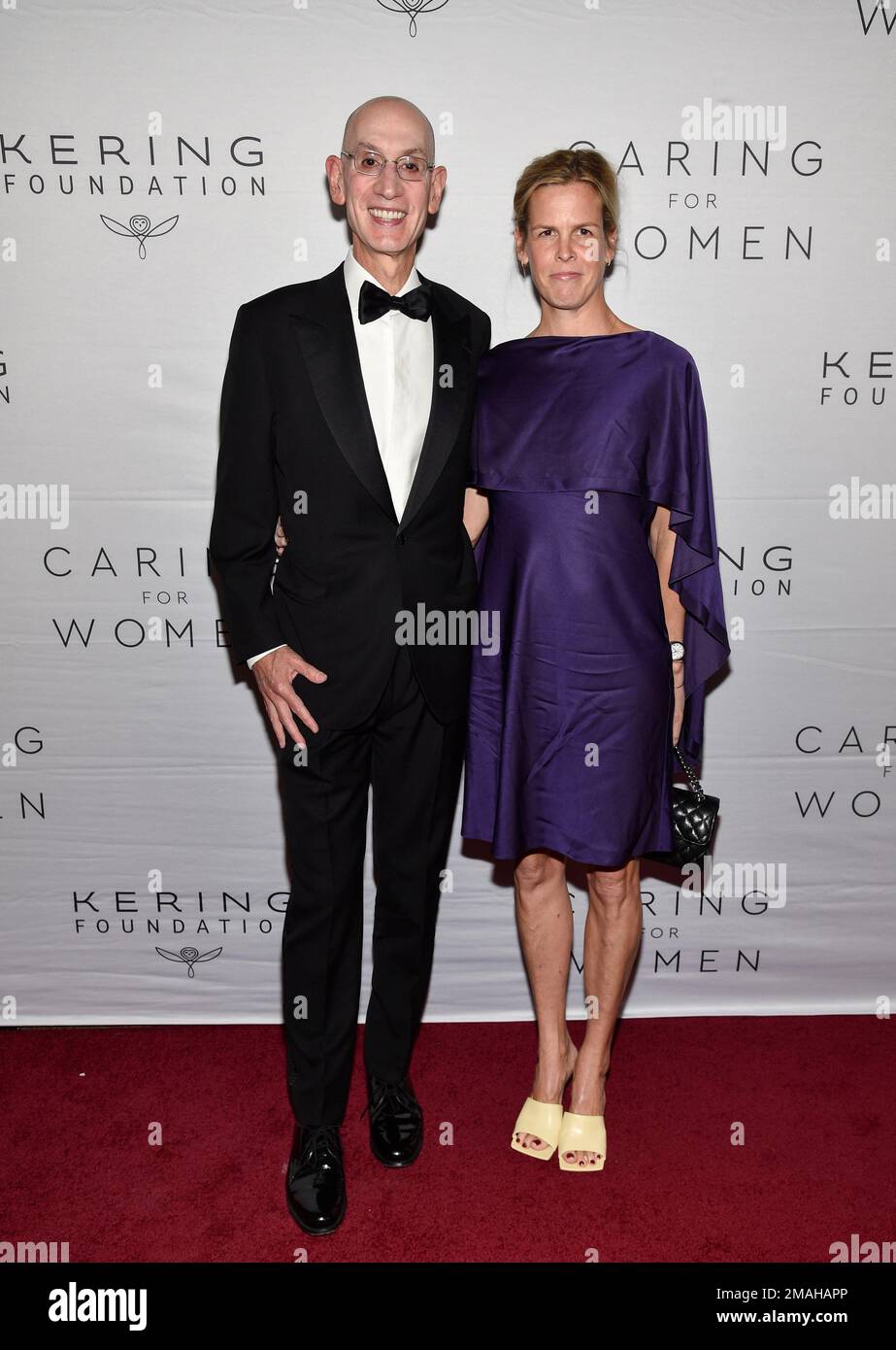 NBA commissioner Adam Silver, left, and Maggie Grise attend the Kering Foundation's Caring For ...