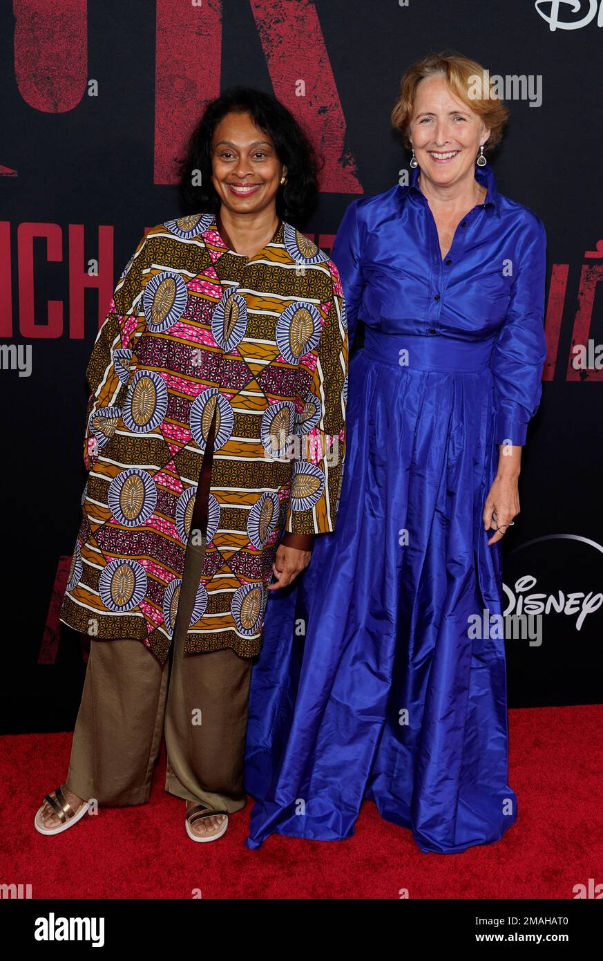 Fiona Shaw, right, and her wife Sonali Deraniyagala pose together at a ...