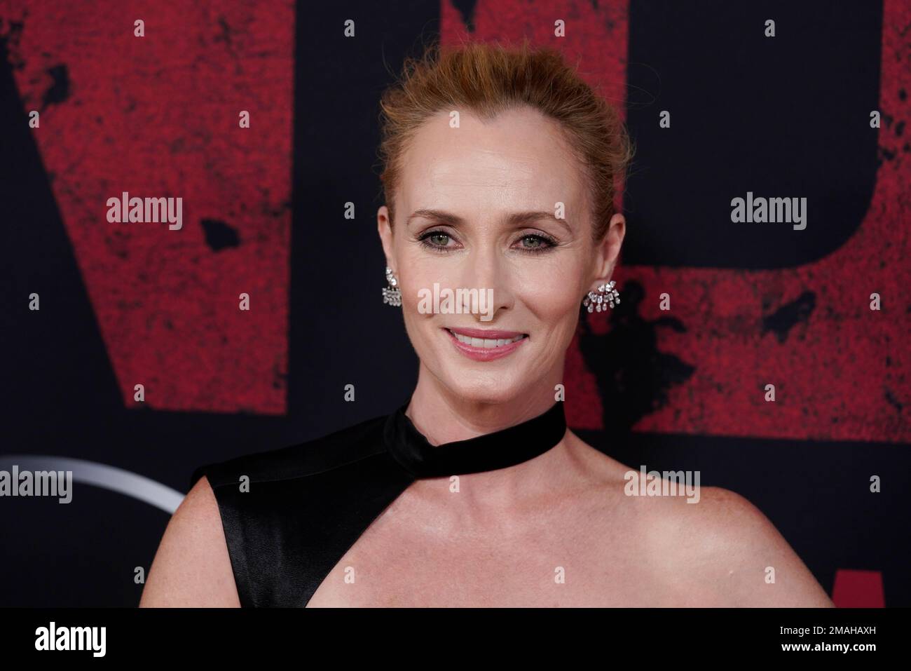 Genevieve O'Reilly poses at a launch event for the Disney+ streaming ...