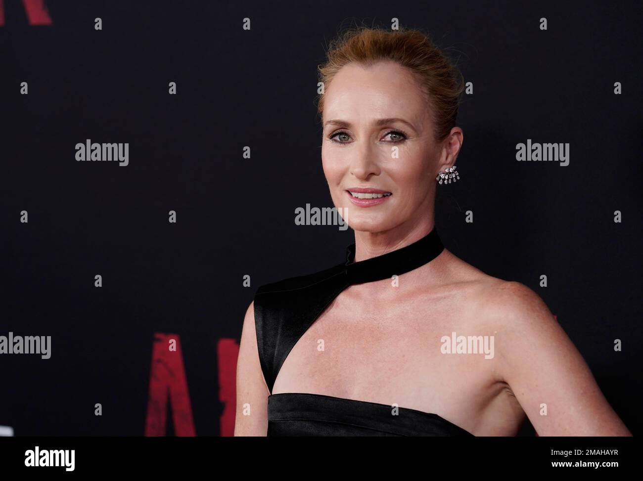 Genevieve O'Reilly poses at a launch event for the Disney+ streaming ...