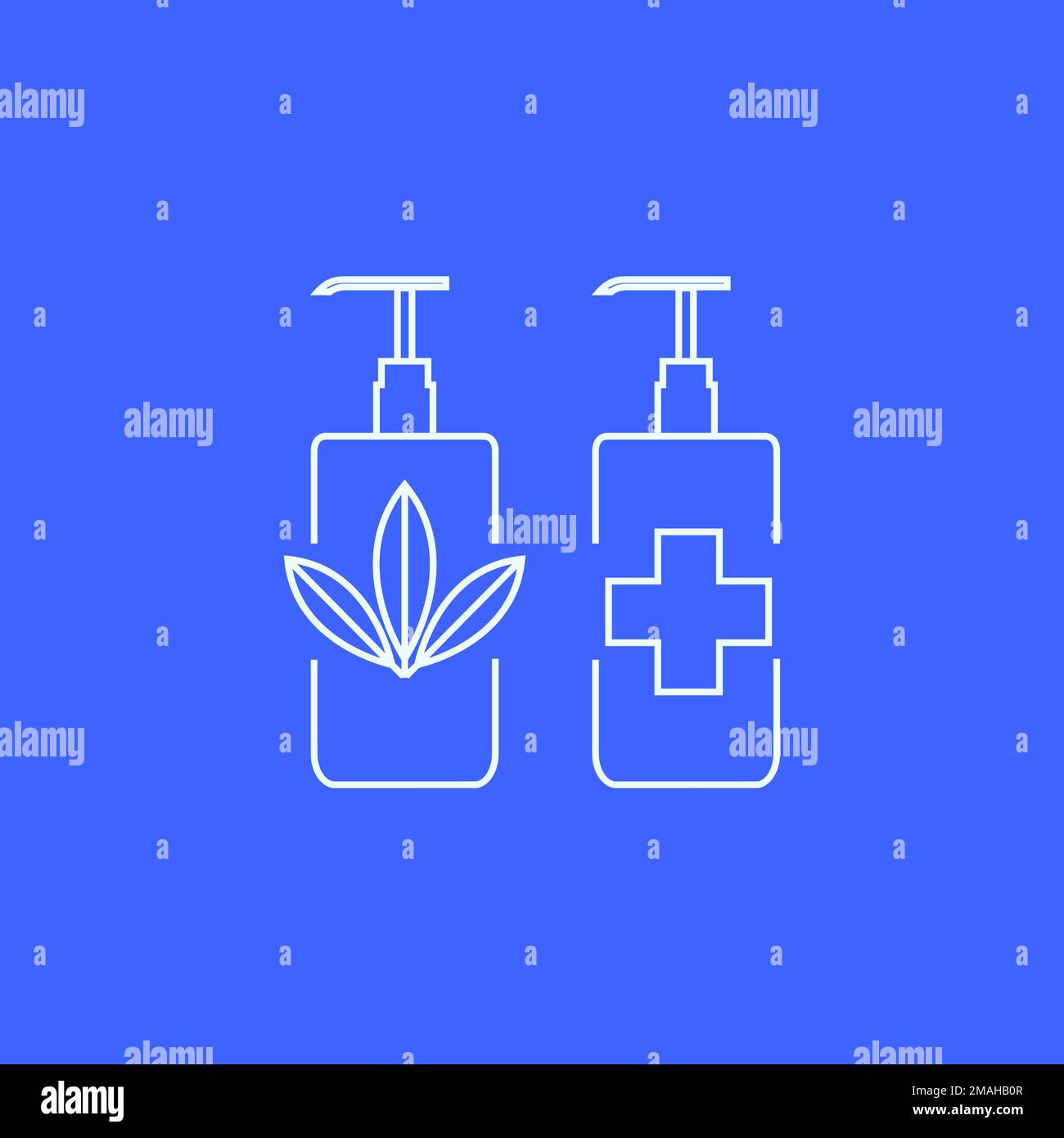 hand wash bottle nature health clean body logo design vector icon ...