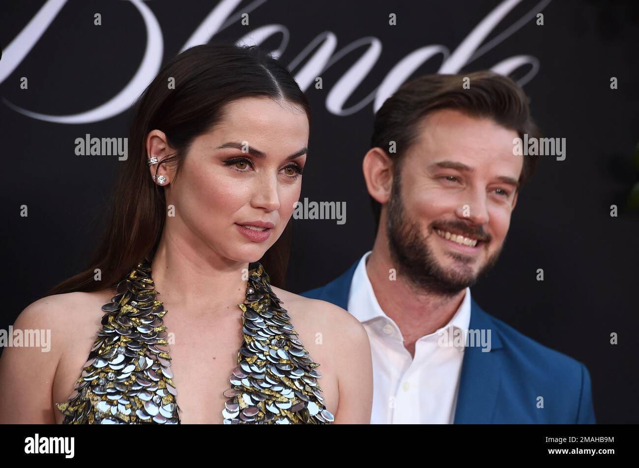 Ana de Armas and Evan Williams arrive at the premiere of "Blonde ...