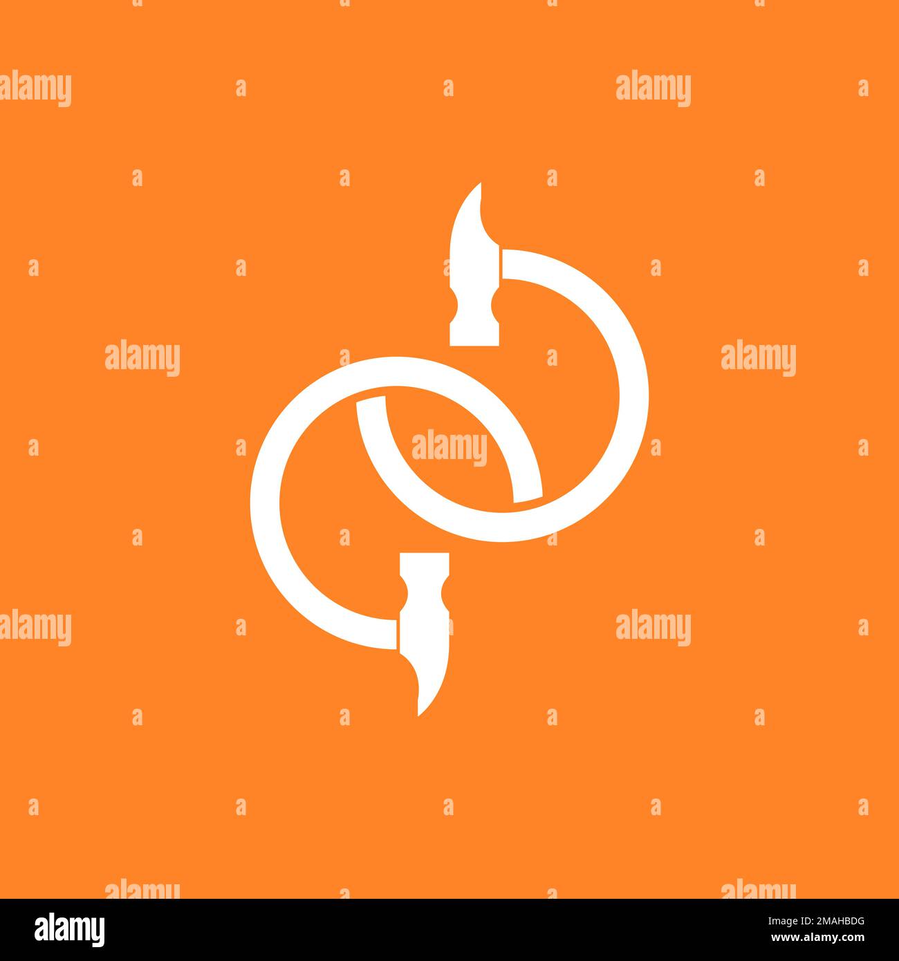 hammer handyman restoration services geometric circle logo design ...