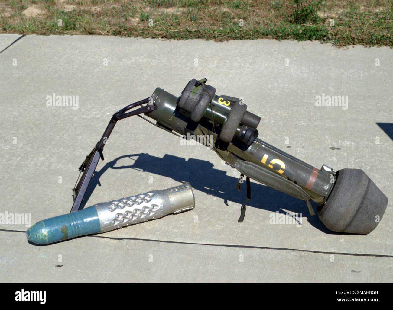 An M-47 Dragon medium anti-tank/assault weapon on display at the air ...