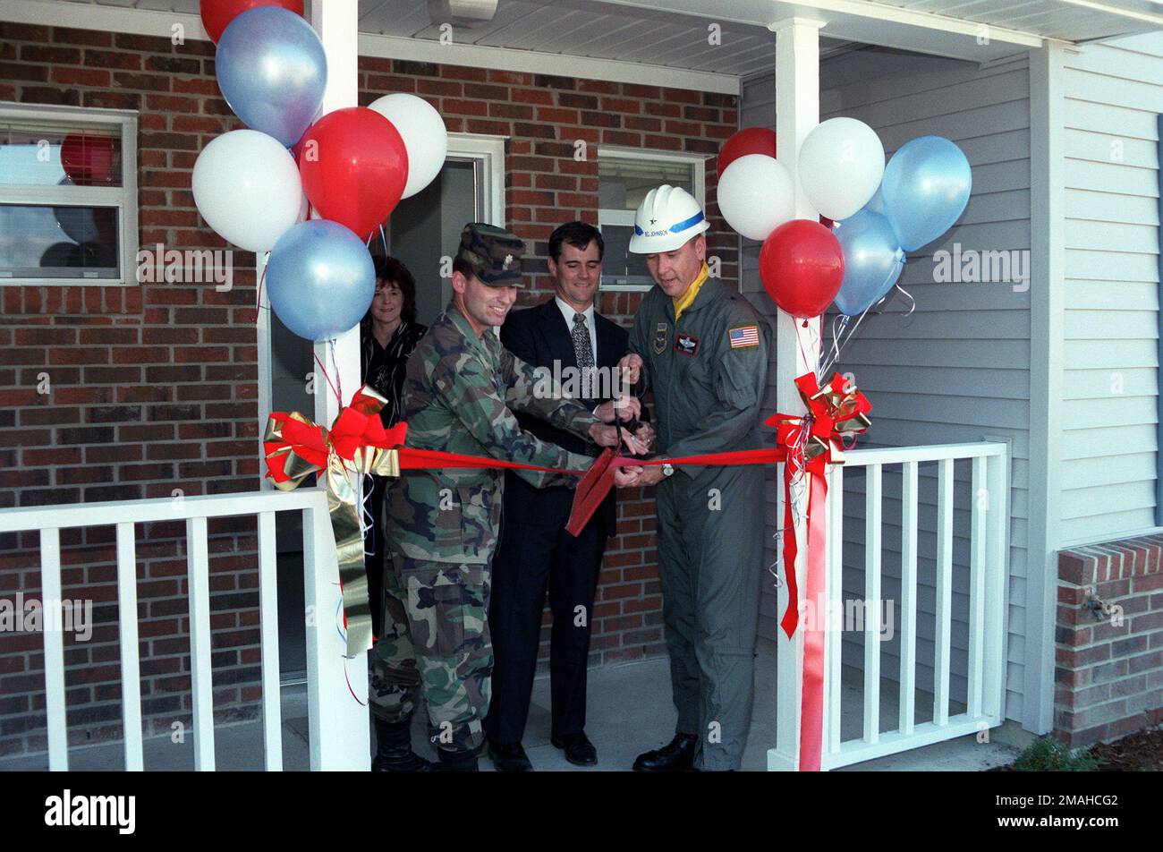 USAF Brigadier General David L. Johnson (right), 43rd Airlift Wing ...