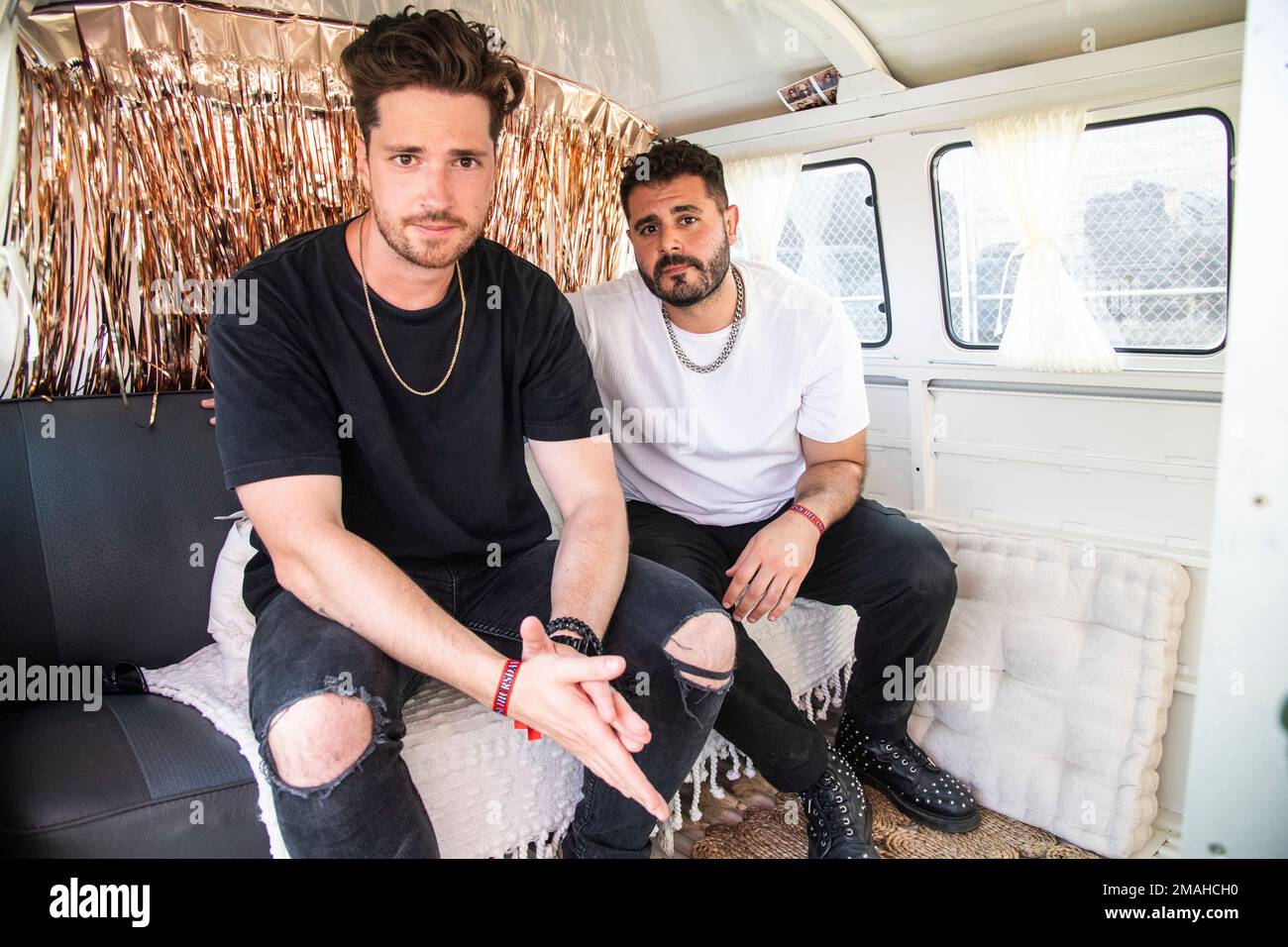 Justin Tessier, left, and Tarek Jafar of The Blue Stones are seen at ...