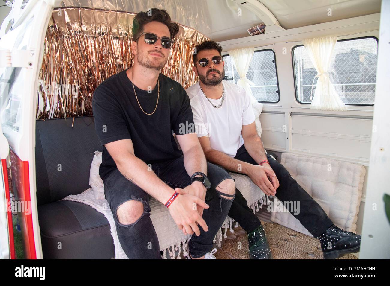 Justin Tessier, left, and Tarek Jafar of The Blue Stones are seen at ...