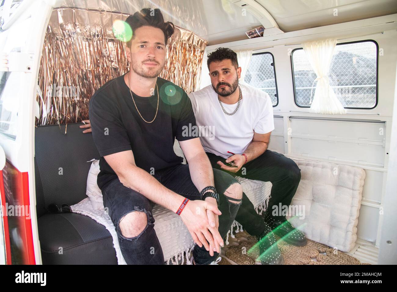 Justin Tessier, left, and Tarek Jafar of The Blue Stones are seen at ...