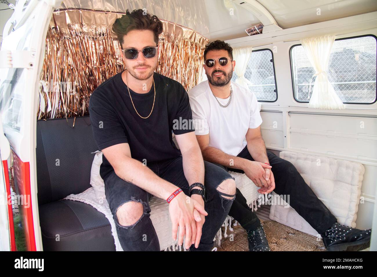 Justin Tessier, left, and Tarek Jafar of The Blue Stones are seen at ...