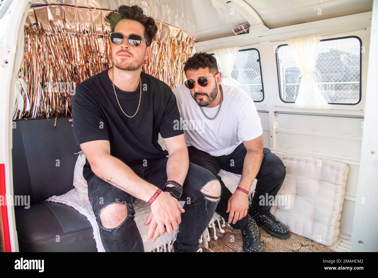 Justin Tessier, left, and Tarek Jafar of The Blue Stones are seen at ...