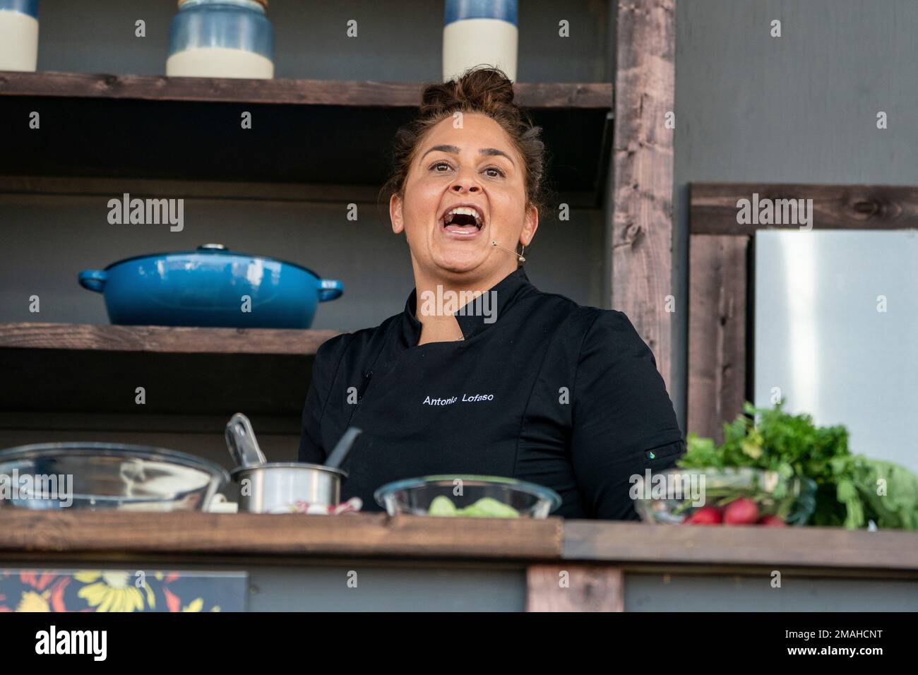 Antonia Lofaso is seen at Bourbon and Beyond Music Festival at Kentucky ...