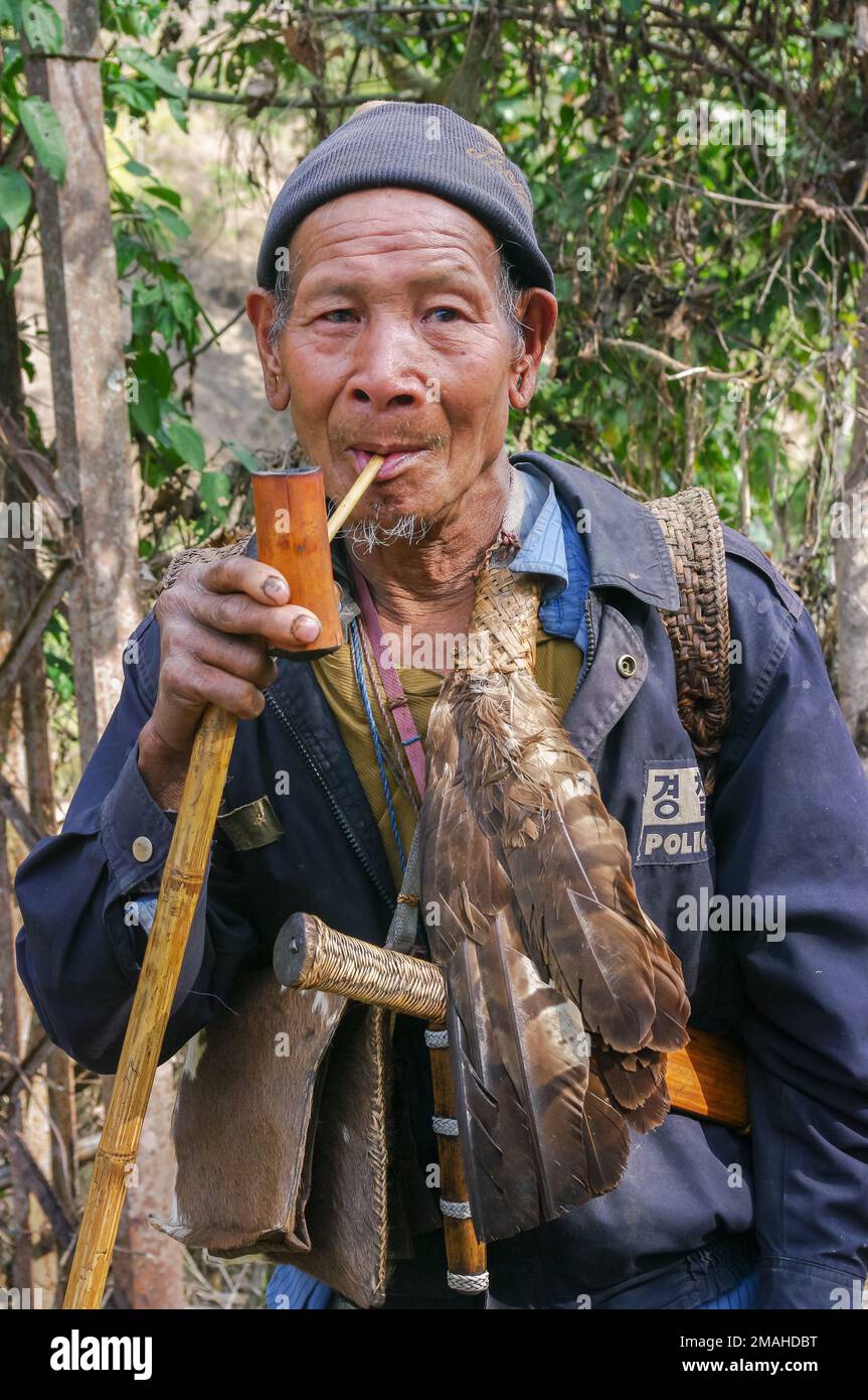 Raga, Arunachal Pradesh, India - 02 20 2013 : Outdoor half body front ...