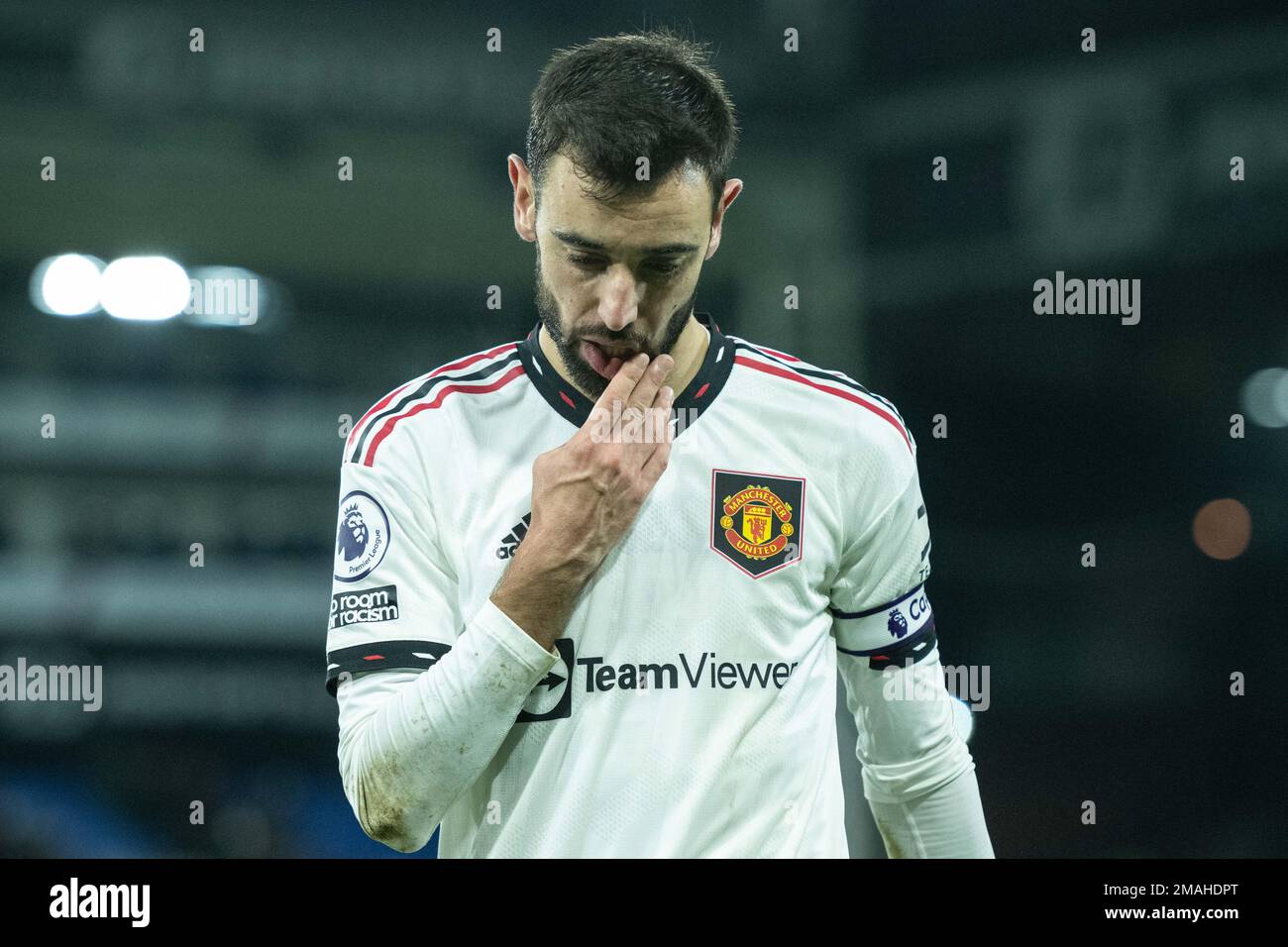 Bruno fernandes of manchester united looks dejected hi-res stock ...