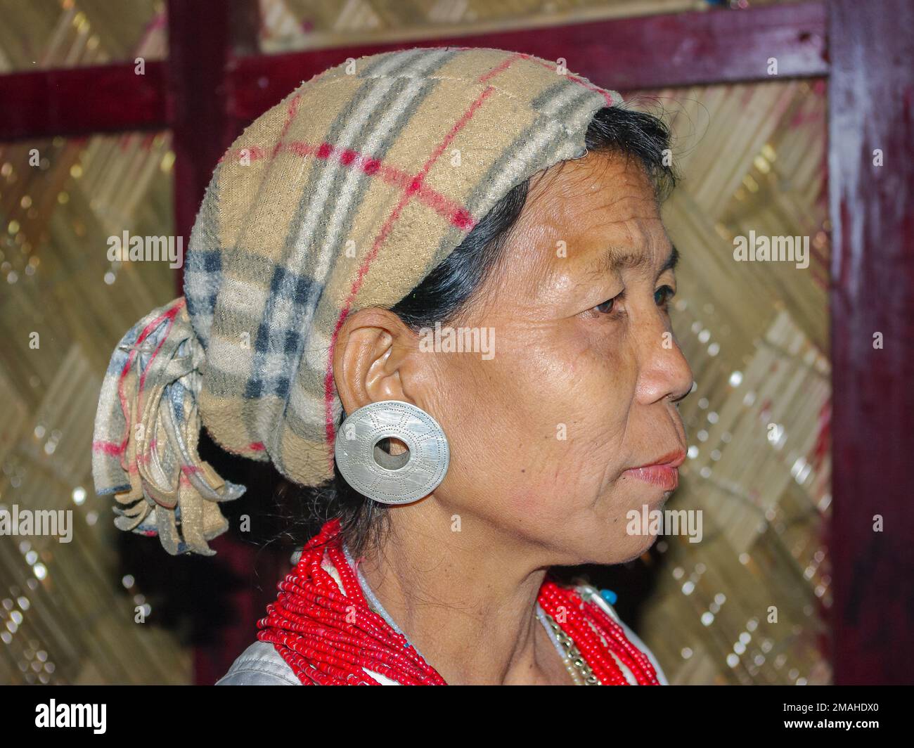 Raga, Arunachal Pradesh, India - 02 25 2009 : Profile portrait of ...