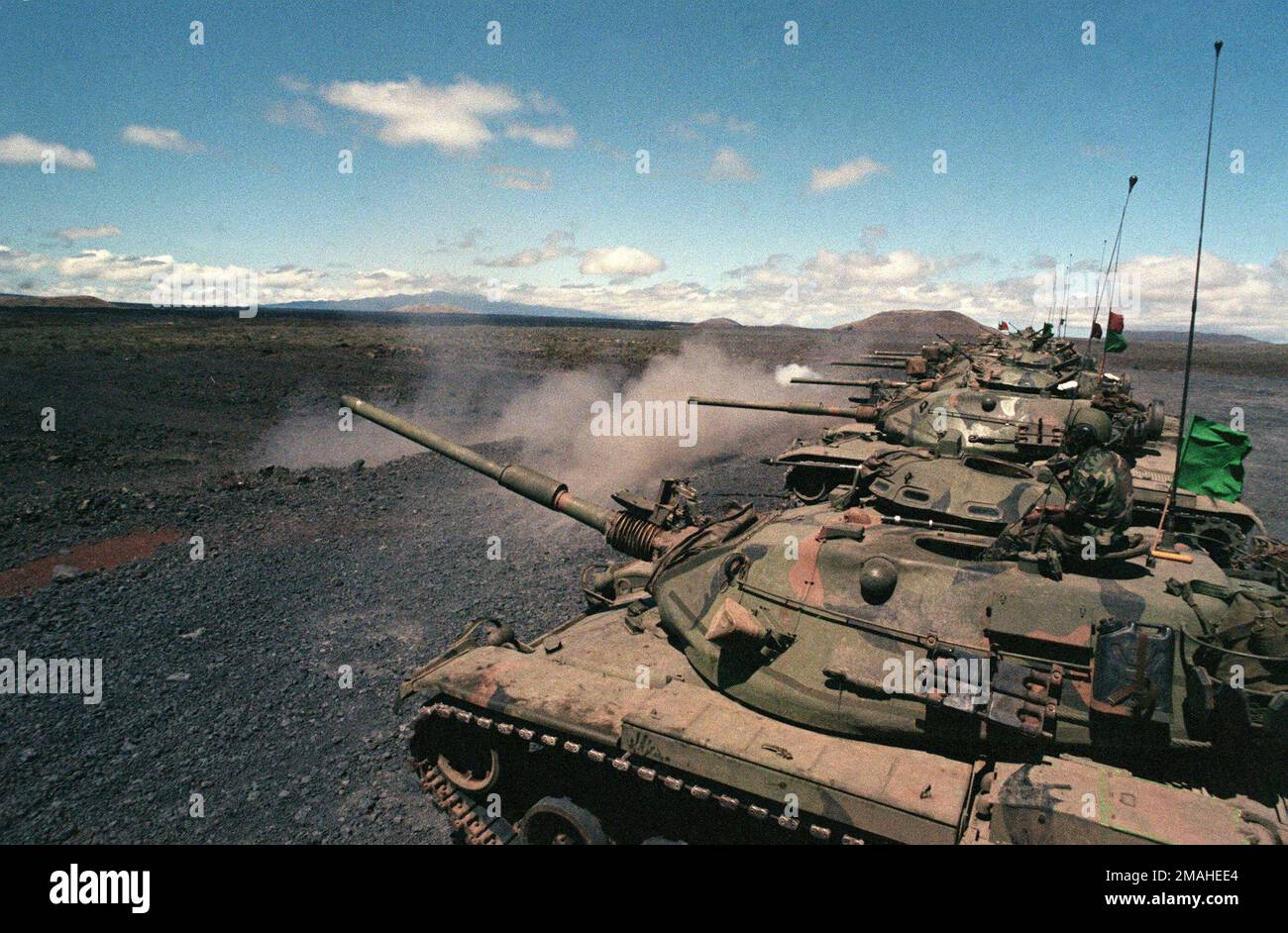 M-60A1 Reliability Improved System Equipment (RISE) main battle tanks ...