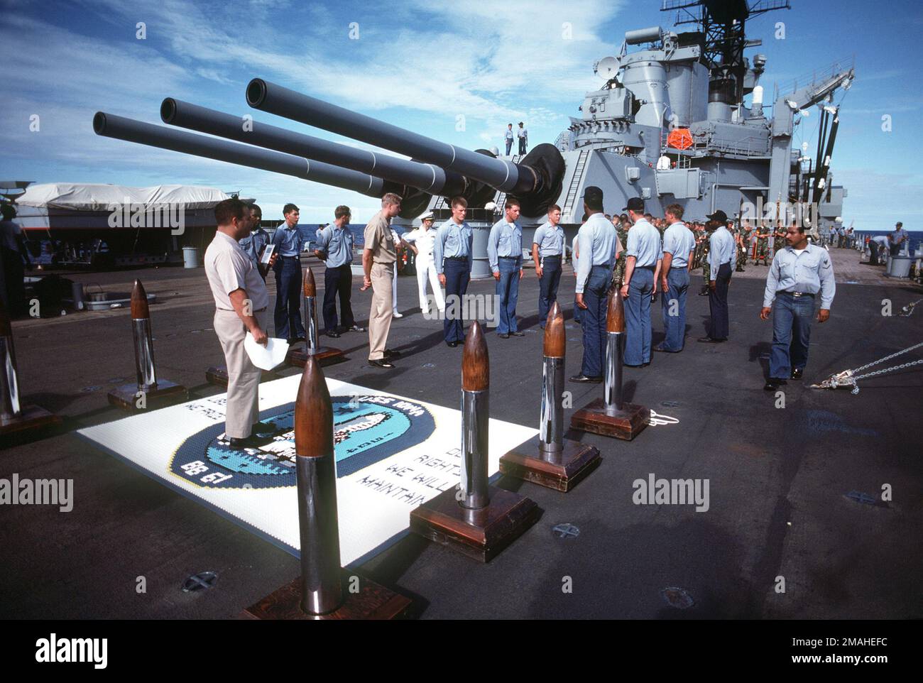 DN-ST-85-05415. Base: USS Iowa (BB 61) Country: Pacific Ocean (POC ...