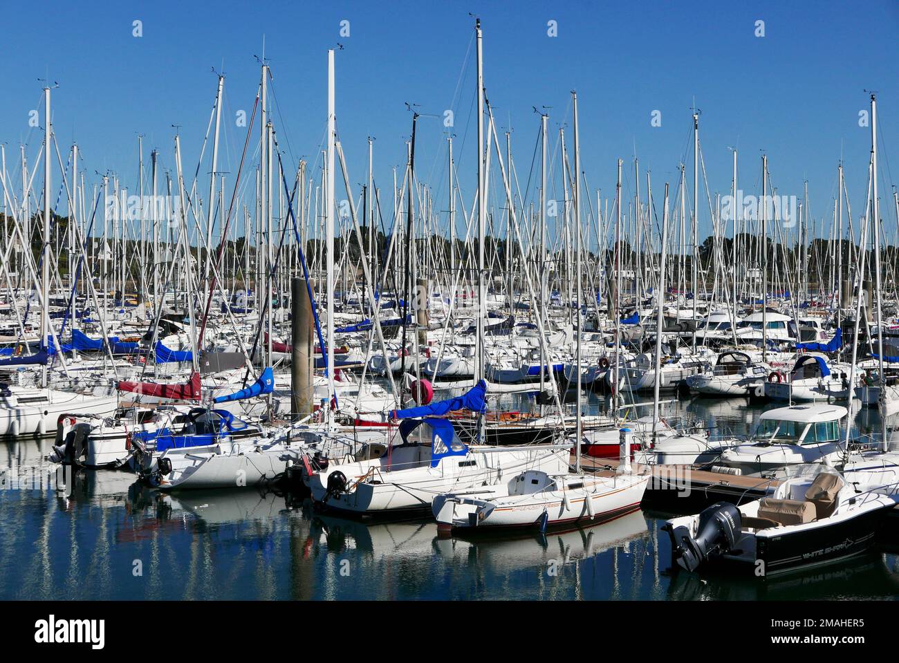 La Trinite-sur-Mer marina, Morbihan, Bretagne, Brittany, France, Europe ...