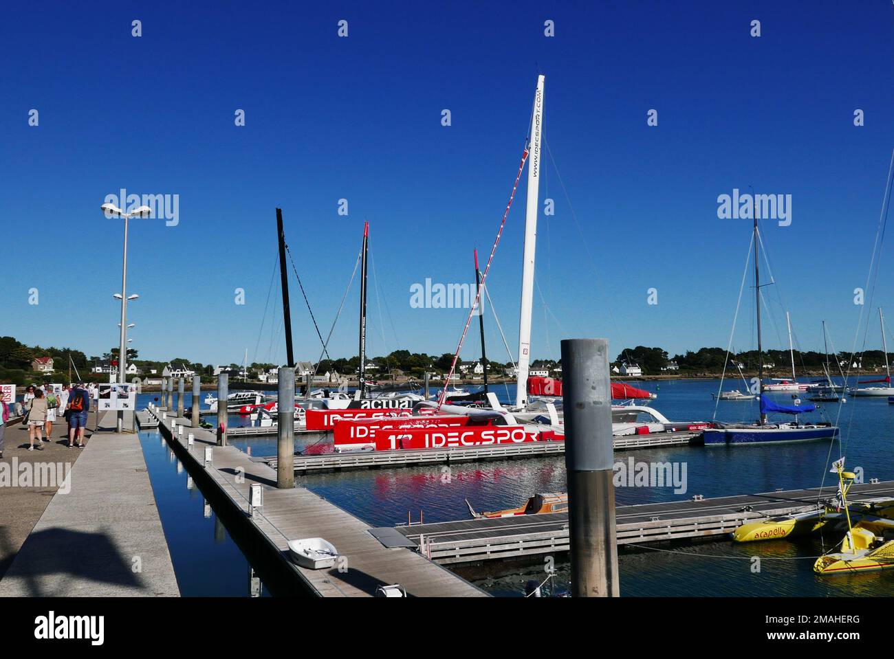 La Trinite-sur-Mer marina, Idec Sport and Actual, Morbihan, Bretagne ...