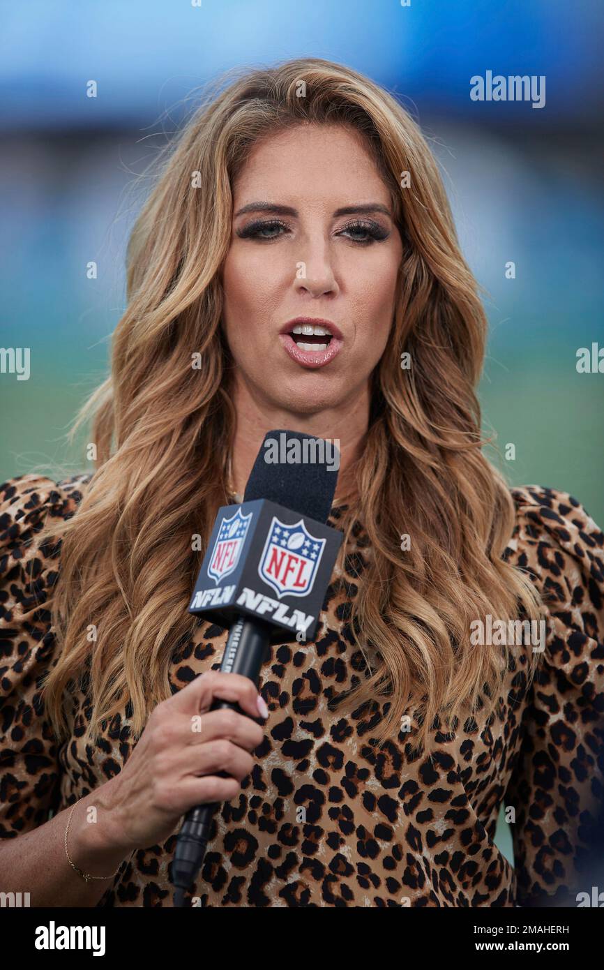 NFL Network Sara Walsh on air before an NFL football game between the ...