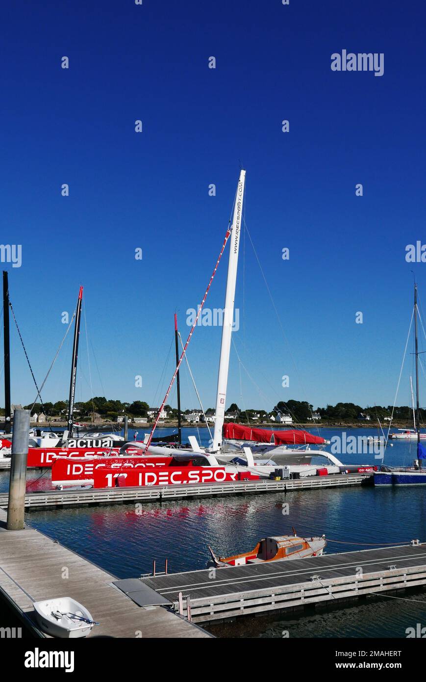 La Trinite-sur-Mer marina, Idec Sport and Actual, Morbihan, Bretagne ...