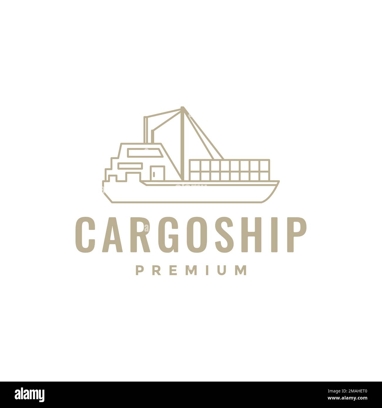 cargo ship shipping export import ocean transport lines logo design ...