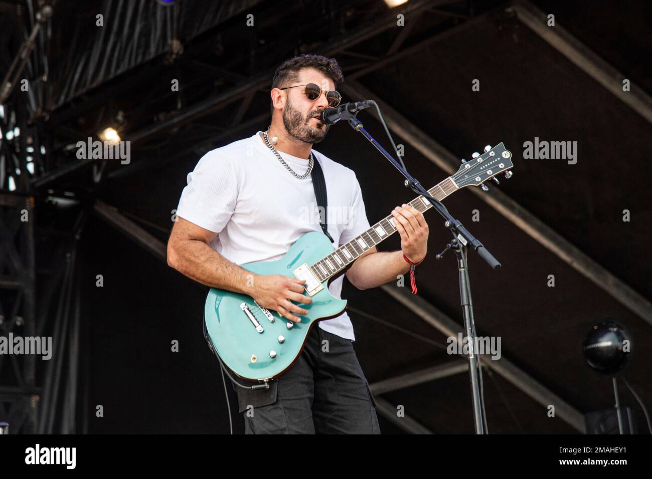 Tarek Jafar of The Blue Stones performs at Bourbon and Beyond Music ...