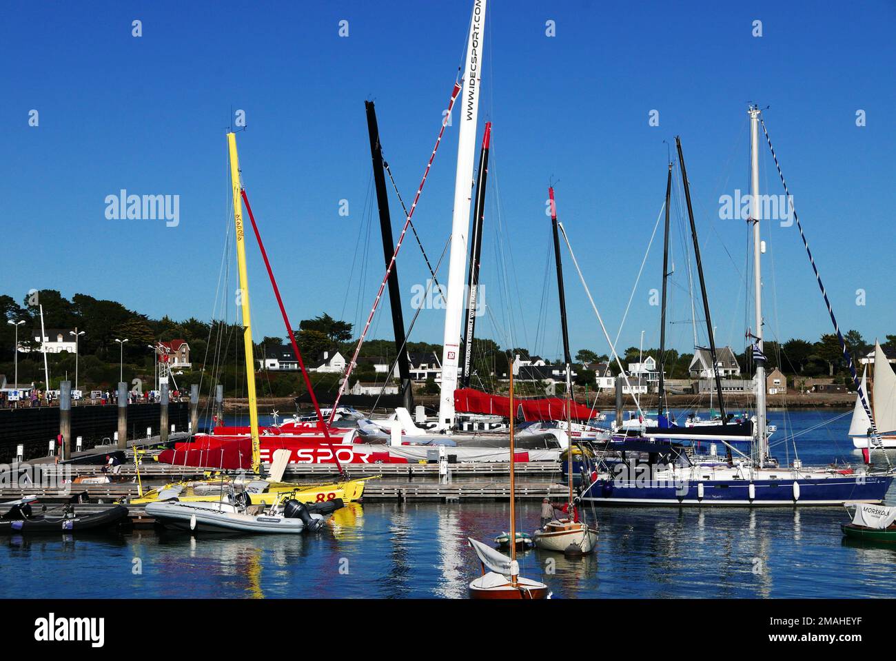 La Trinite-sur-Mer marina, Idec Sport and Actual, Morbihan, Bretagne ...
