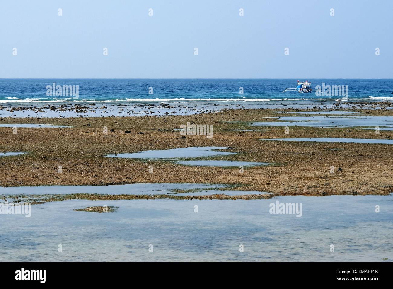 ebb, beach, Gili Air, Gili Islands, West Nusa Tenggara, Indonesia, Asia ...