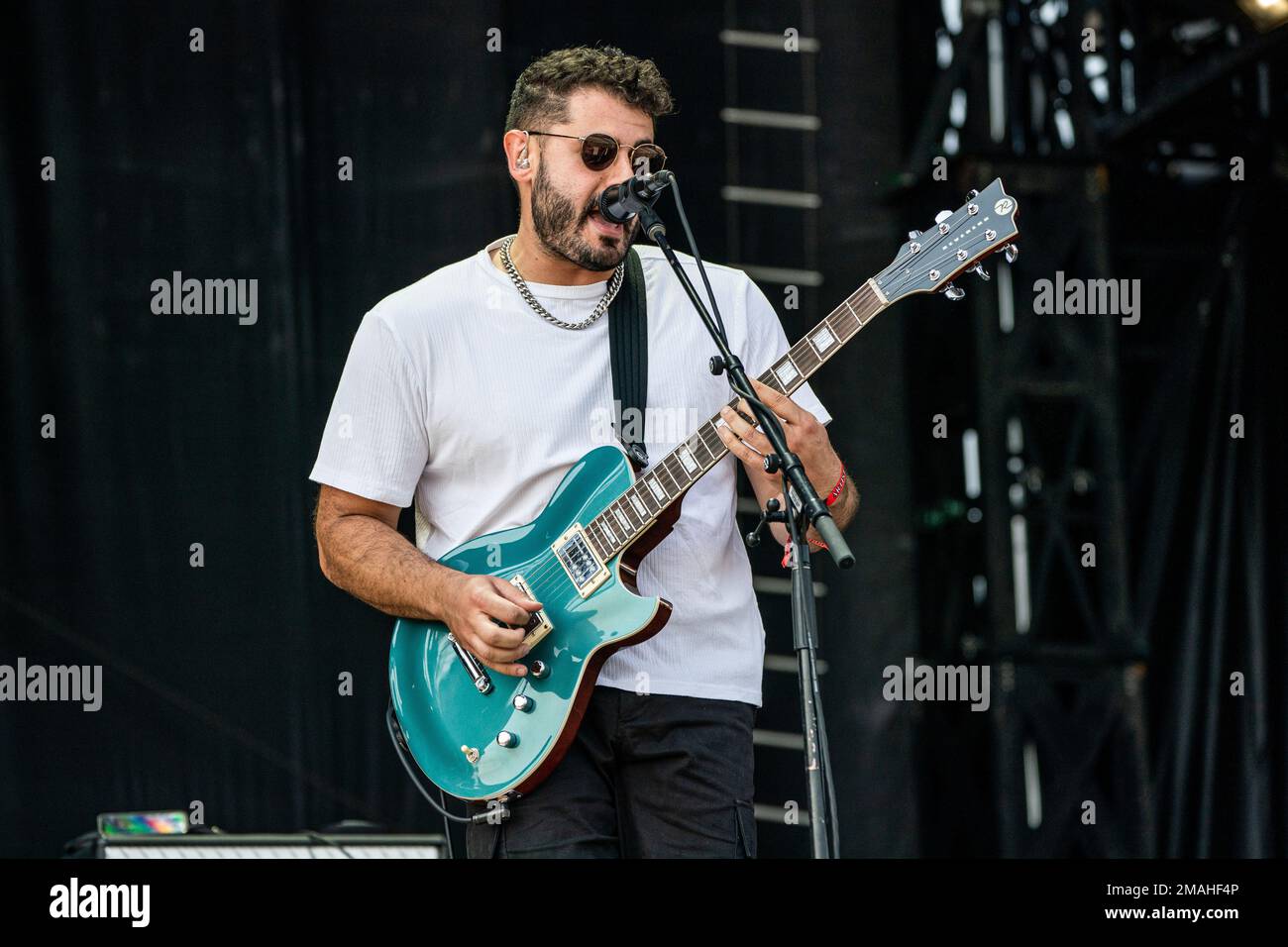 Tarek Jafar of The Blue Stones performs at Bourbon and Beyond Music ...
