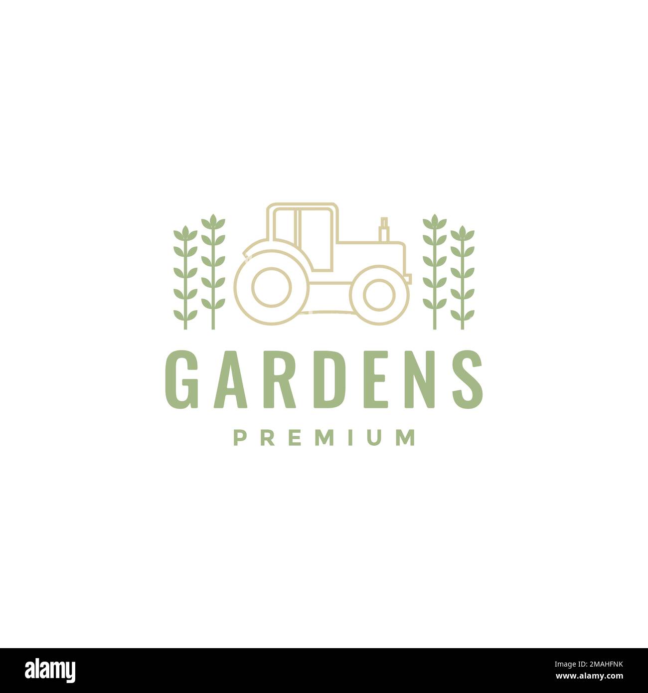 farm vehicles tractor garden agriculture planting minimal logo design ...