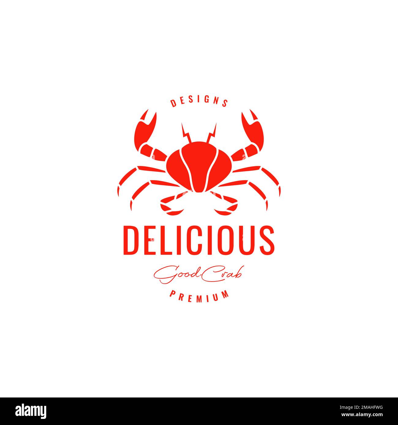 peekytoe crab delicious seafood creature logo design vector icon ...