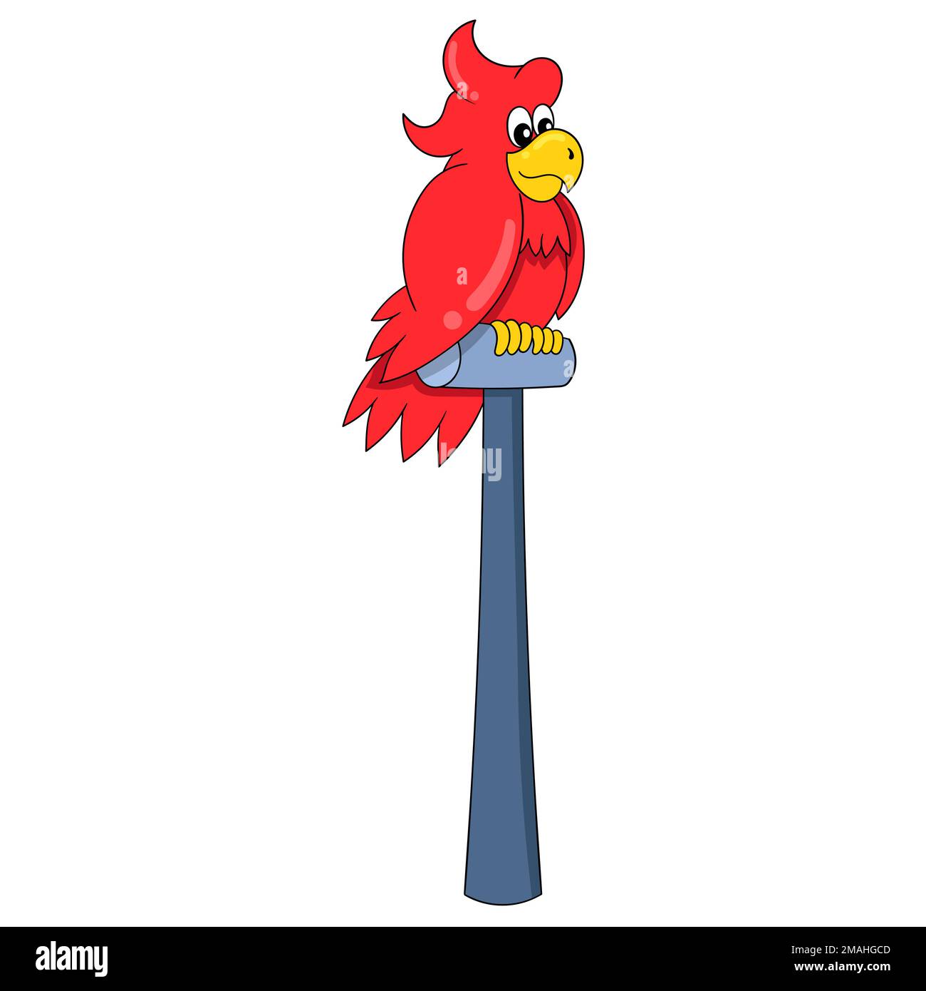 Cartoon bird perched on Cut Out Stock Images & Pictures - Alamy