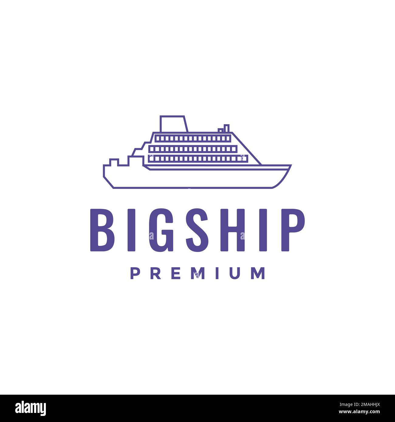 cruise ship ocean sailing minimal line logo design vector icon ...