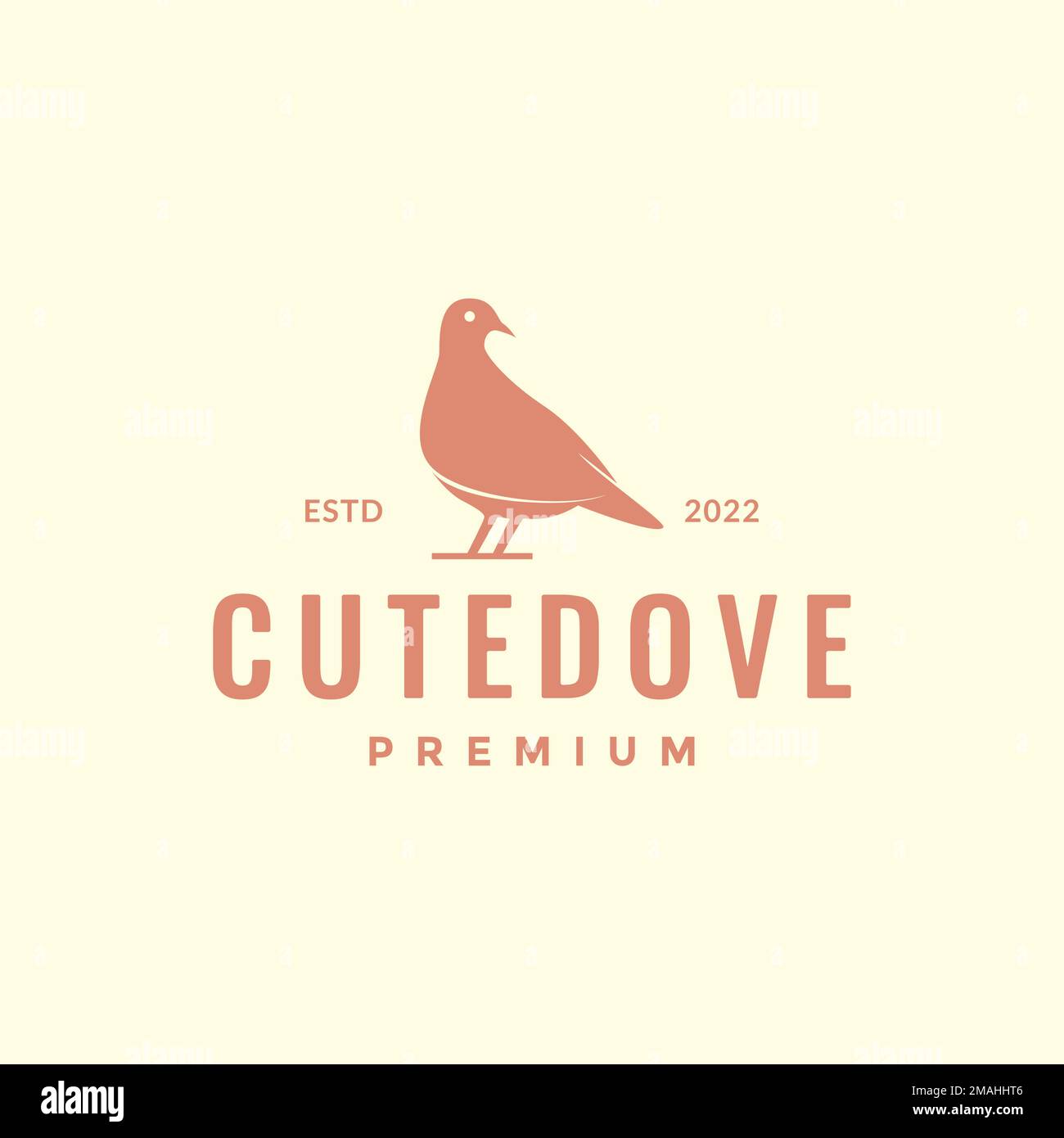 bird dove pigeon beauty loyal faithful isolated logo design vector icon illustration template ...